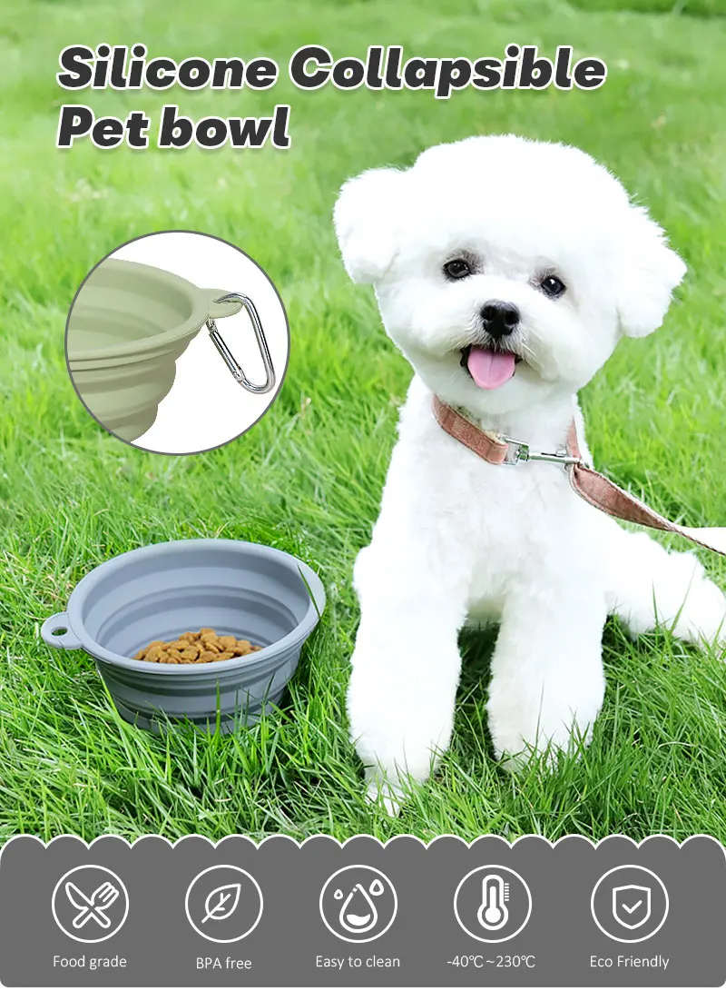 Collapsible Silicone Pet Bowls - Portable & Sustainable