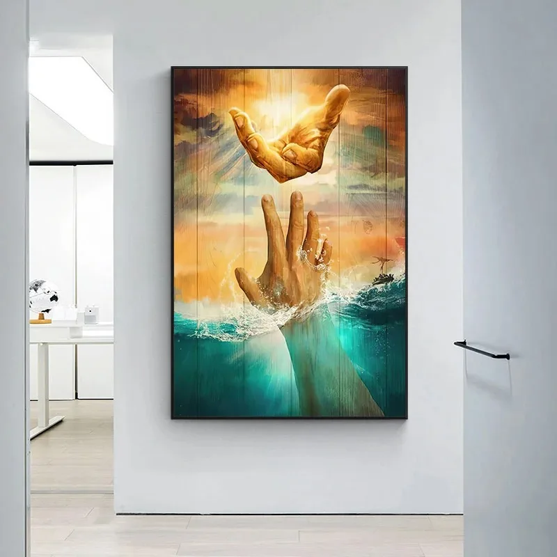 Jesus The Hand of God Posters Canvas Painting Christian Jesus Give Me ...