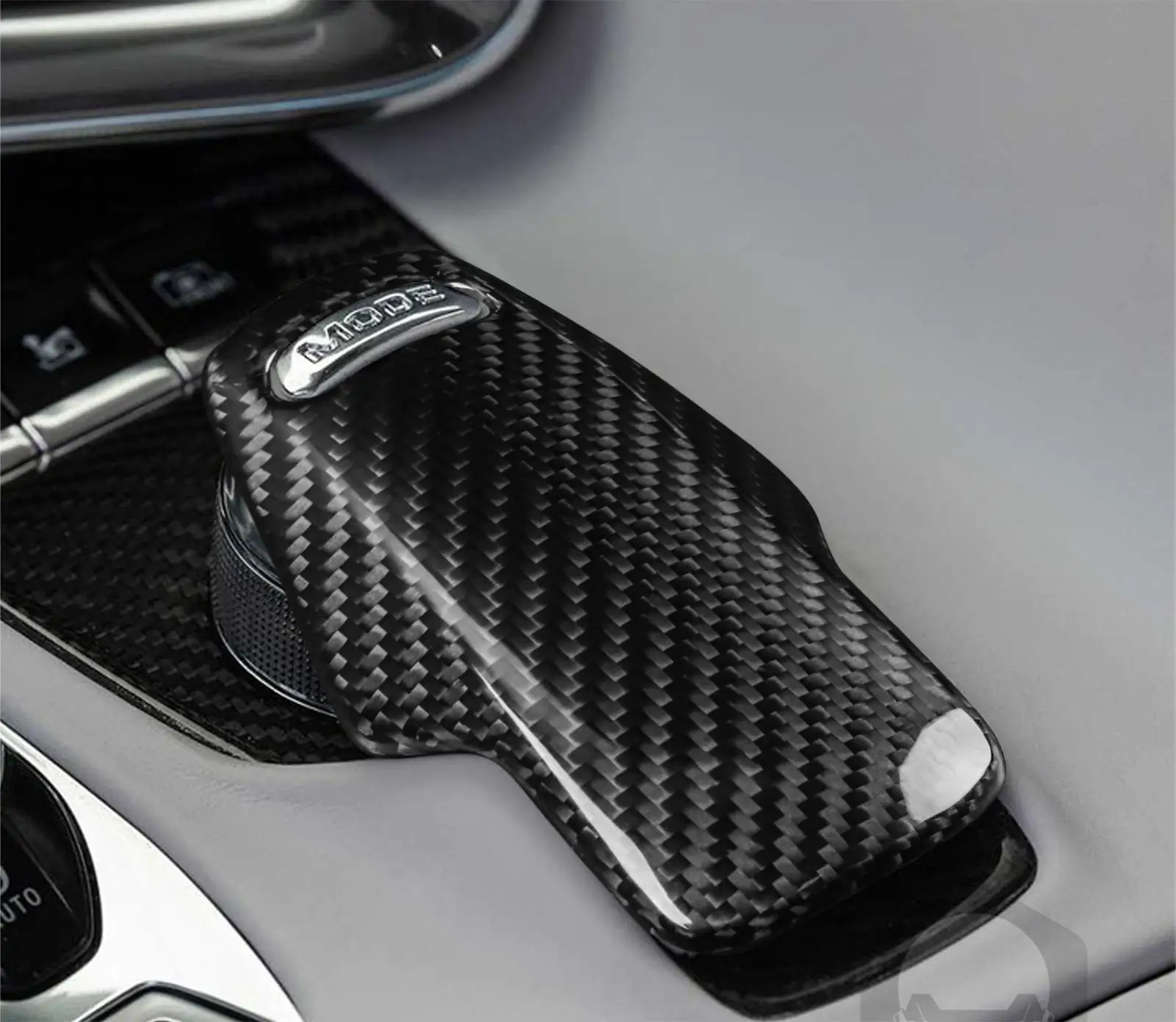 Car Interior Central Lcontrol Knob Cover Dry Carbon Fiber For Chevrolet ...