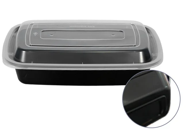 36 Oz 3 Compartment Takeaway Boxes Plastic Food Box High Quality ...