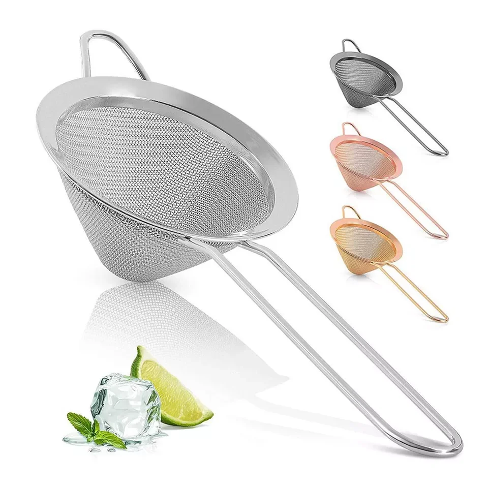 Stainless Steel Strainer Cone Shaped Filter Fine Mesh Strainer Kitchen ...