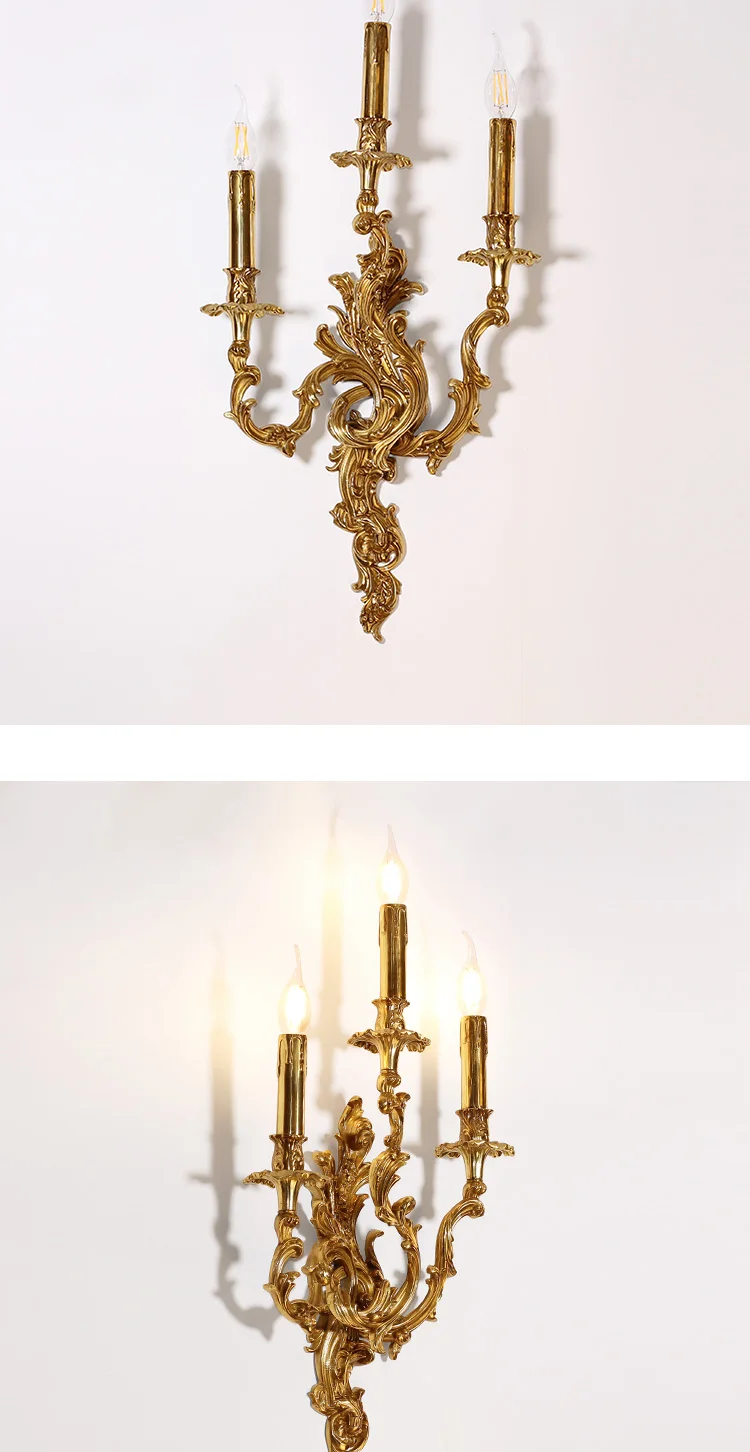 Jewellerytop European Rococo Lighting Fixture Classic Vintage Sconces ...