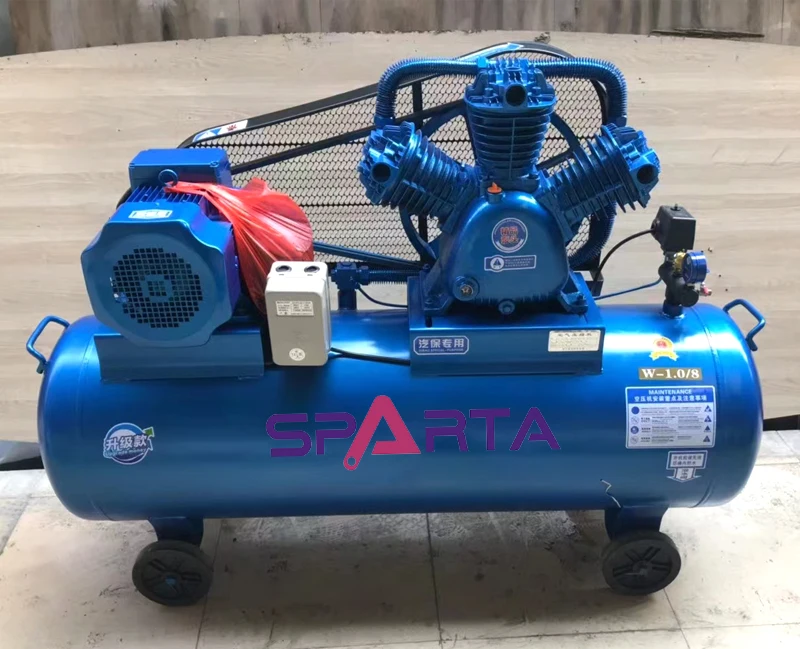 30Cfm 7.5KW 10Hp Cheap Price Portable 8Bar 12Bar Belt Driven Piston Air Compressor with 180L ...