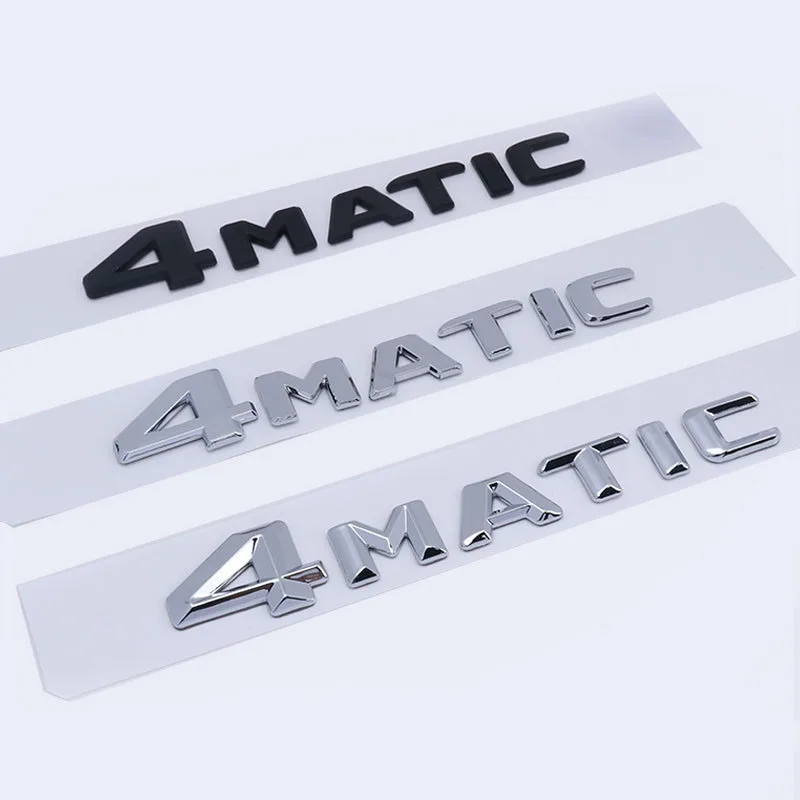3D ABS Car Rear Trunk Bumper Badge Decal Emblem Sticker 4MATIC Logo For ...