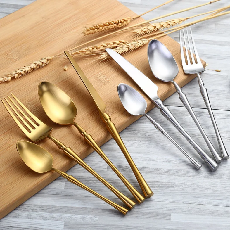 European Style Exquisite Fork Knife Spoon Flatware Set Hotel Restaurant ...