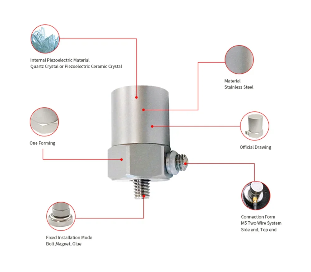 Ct1050lc 500mv/g Iepe Icp Piezoelectric Accelerometer For Optic ...