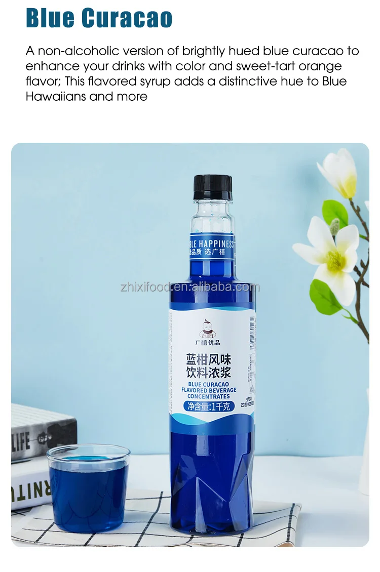 1kg Blue Curacao Syrup Flavored Beverage Concentrates For Coffee Or ...