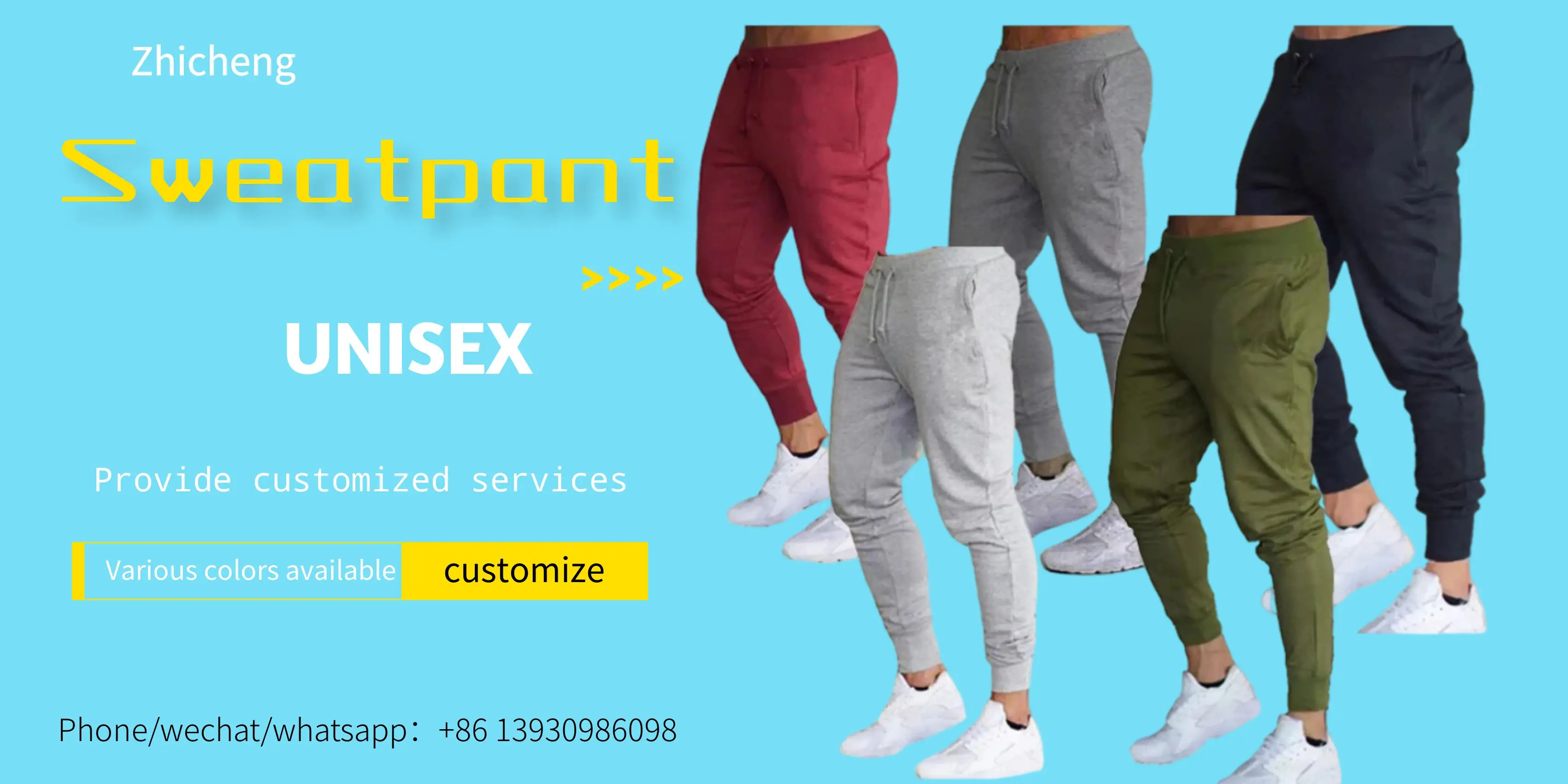 High Quality Active Men Sweat Pants Customized Slim Fit Breathable ...