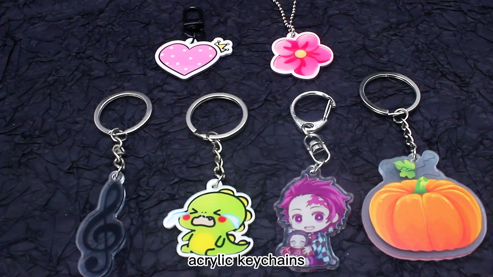 Promotional Cartoon Gift Printing Anime Holographic Keychains Custom ...