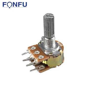 Wh148 B500k 15mm Linear Taper Rotary Carbon Duplex 6pin Single Rotary ...