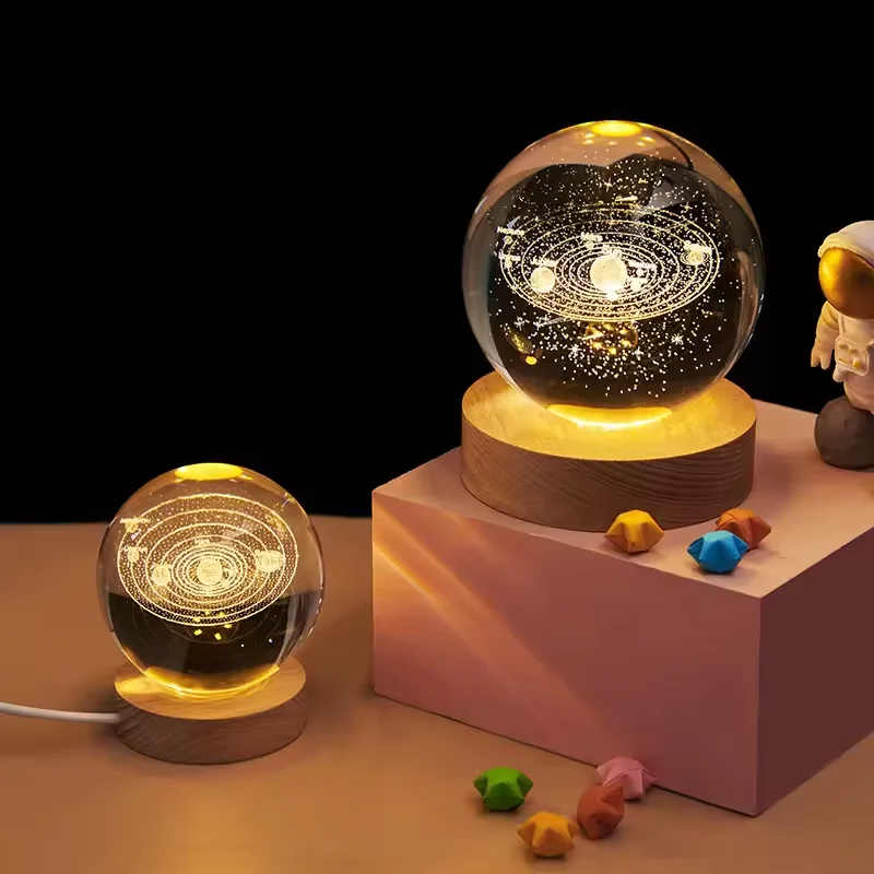 Wholesale Solar System Planet Sphere Laser 3D Crystal Ball