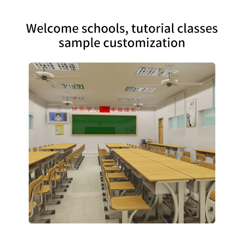 Classroom Student Double Table and Chair School Furniture