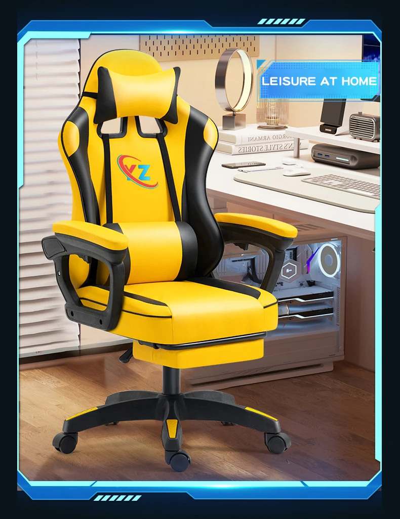 Luxury Gaming Gamer Computer Chair Pu Leather Recliner Gaming Chair ...