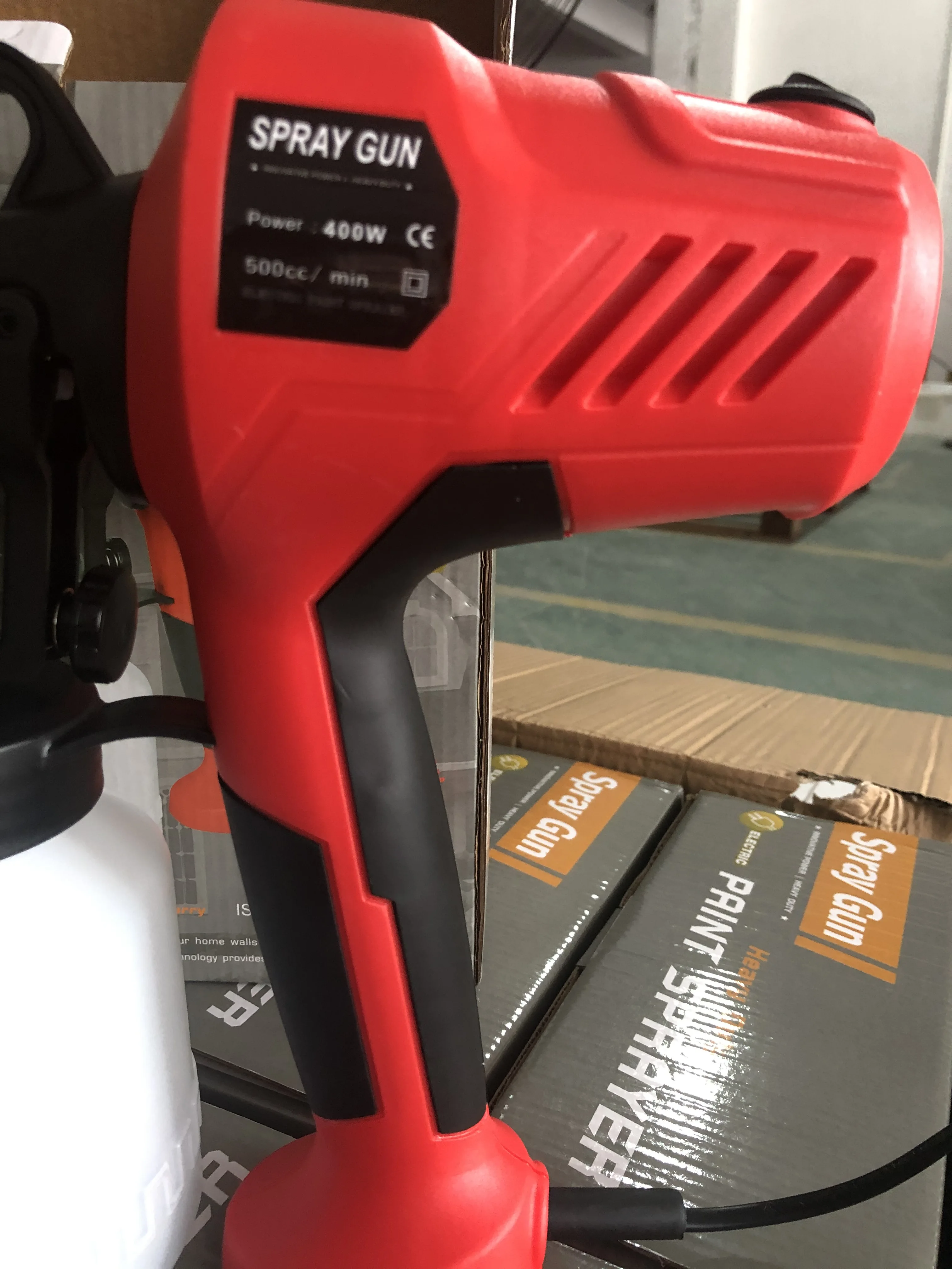 Red Color Portable Electric Paint Spray Gun 350w Es06 - Buy Electric ...