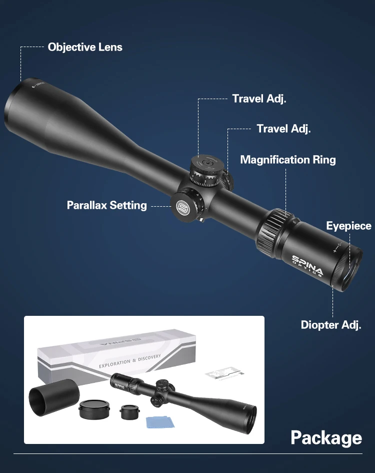 Spina Optics 6-36x56 Long Distance 38mm Sf Hunting Scope Sight Mighty Sight Scope For Outdoor ...