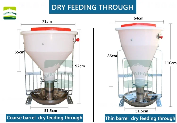 New Automatic Pig Feeder Dry and Wet Trough for Nursery and Growing ...