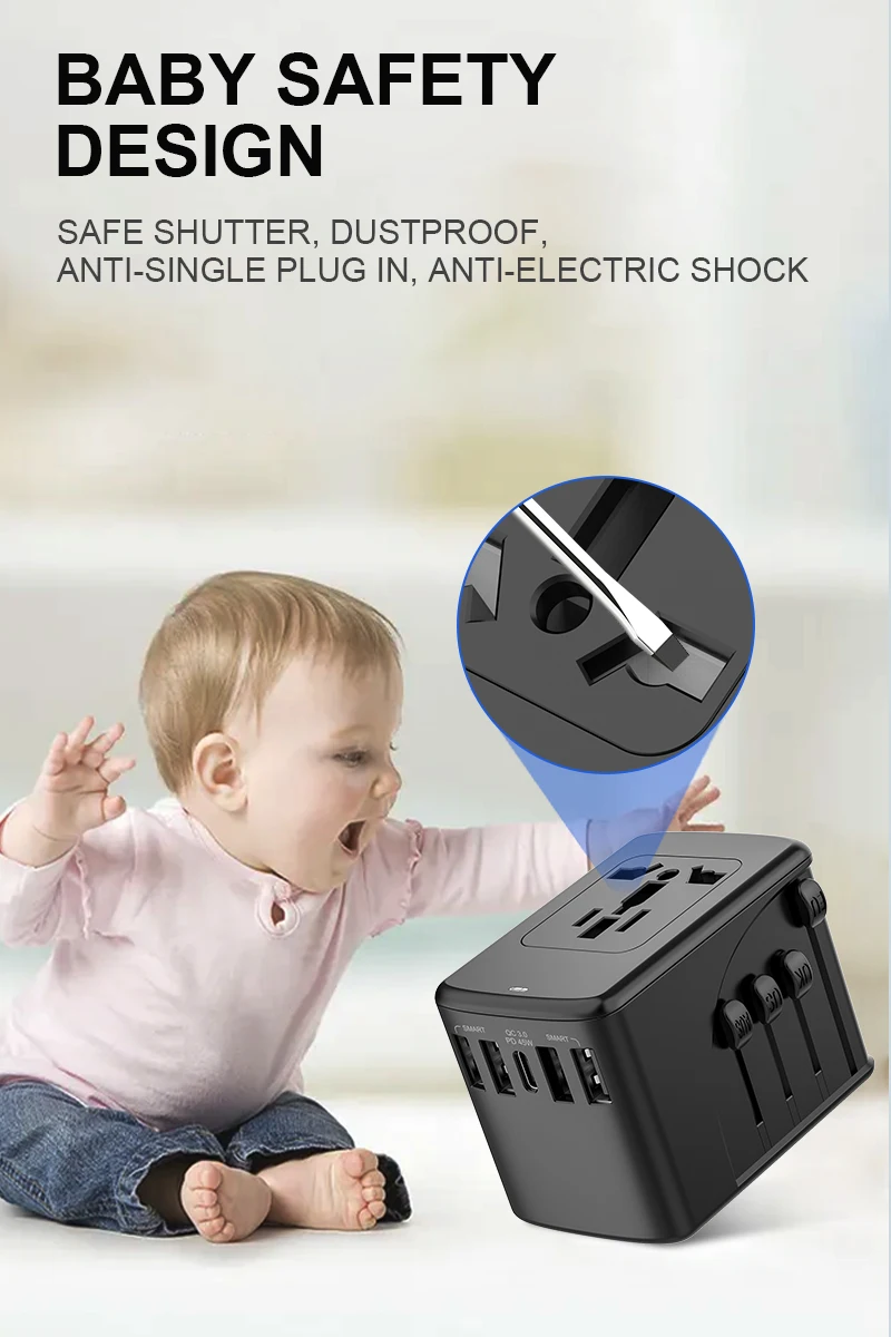 Universal Travel Adapter Combo All In One Travel Plug Gift Global ...