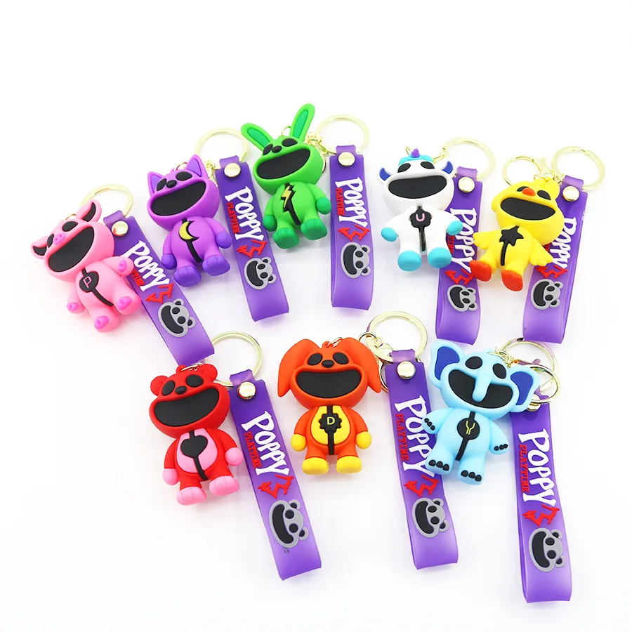 Cartoon Anime Playtime Smiling Critters Silica Gel Key Chains Horror ...
