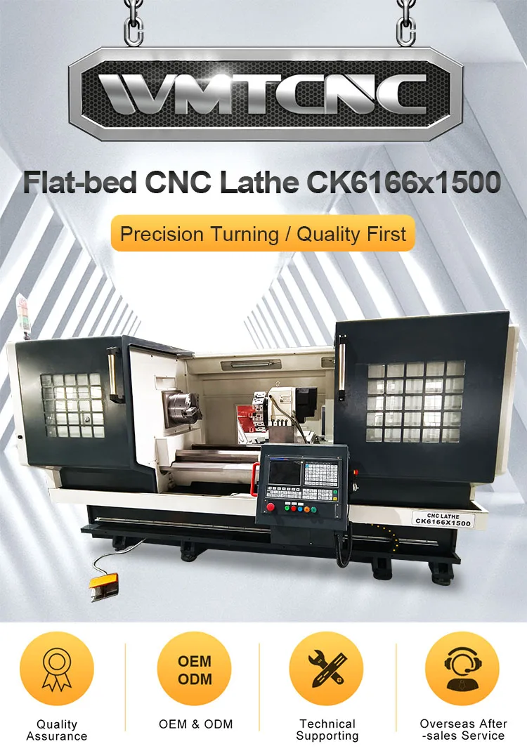 Ck6166x1500 Horizontal Torno CNC Lathe Machine - High Precision