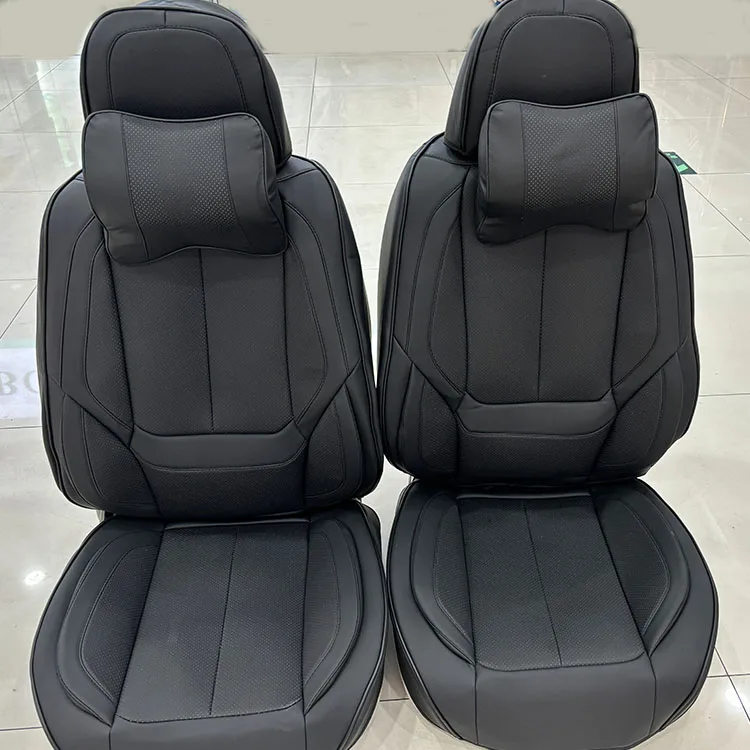 Black Color Full Set Car Seat Covers Front And Back Seats Cover ...