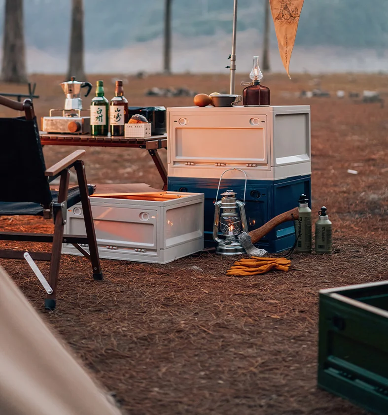 Outdoor Folding Storage Box Camping Collapsible Storage Containers ...