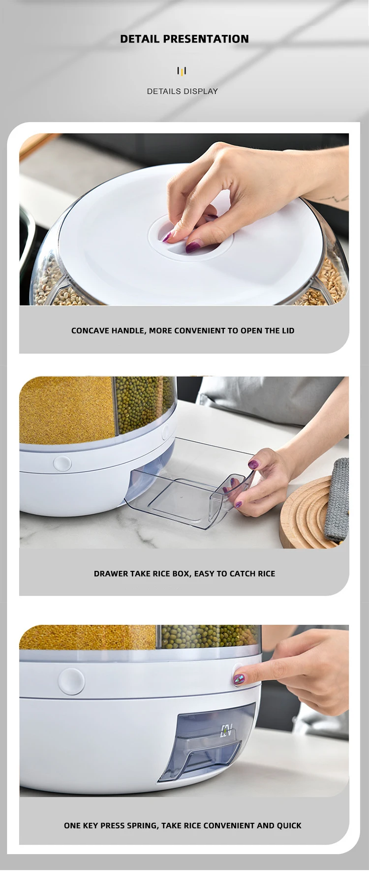 Food Grain Storage Container - Large Capacity & Freshness