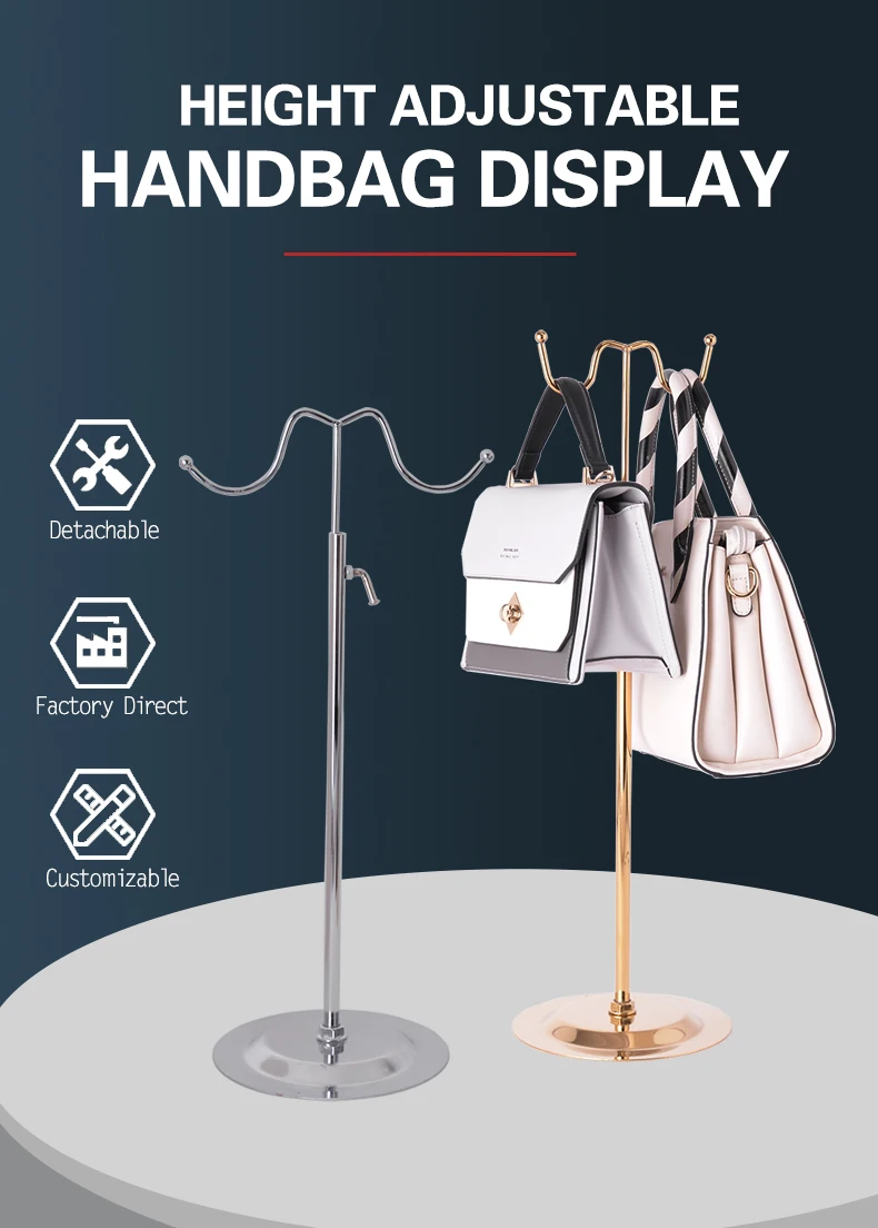 Retail Bags Store Design Fixture Metal Women Purse Handbag Hand Bag ...