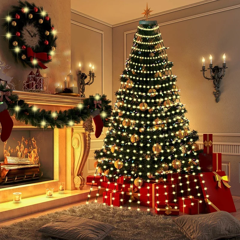 Pvc Christmas Tree Ring Lights Led Plug For Festive Decorations Eight ...