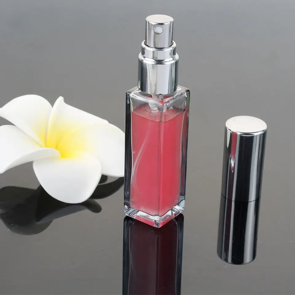 Clear Rectangle Shape Perfume Glass Mist Spray Bottle Empty 5ml 10ml ...
