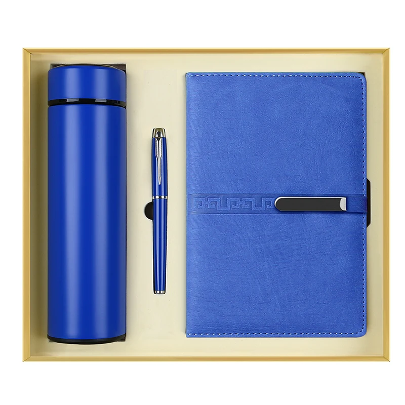 Wholesale Corporate Leather Notebook Gift Sets With Led Thermos Flask ...