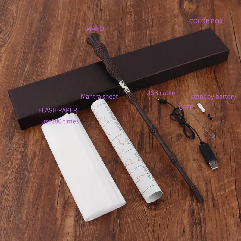 Cosplay Electronic Fire Flasher Magic Wands Tricks Flame Lighter Device ...