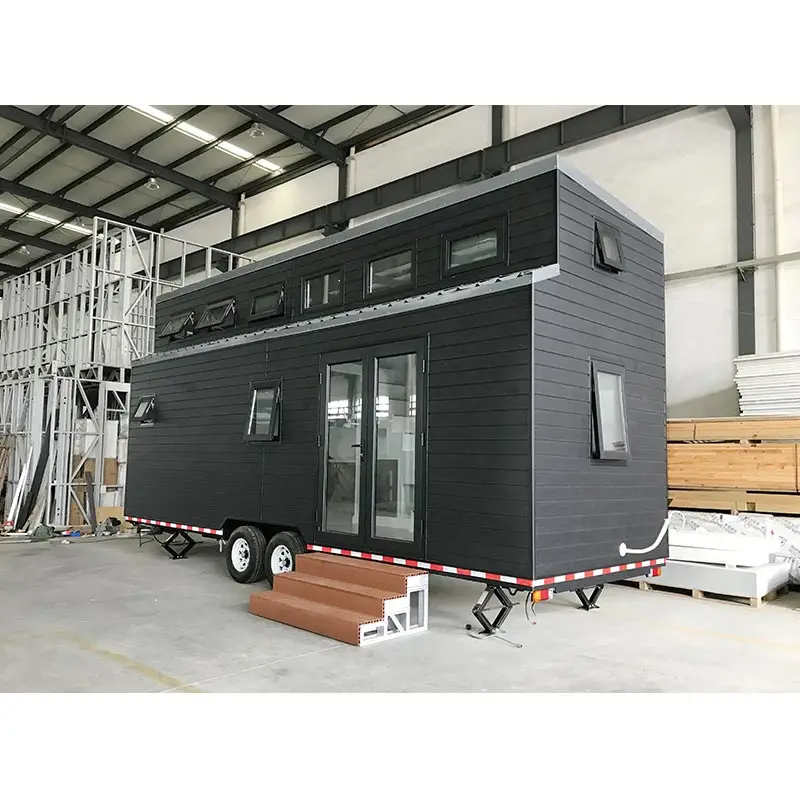 Tiny Home Prefab Light Steel Frame Tiny House on Wheels with Trailer ON SALE from China ...