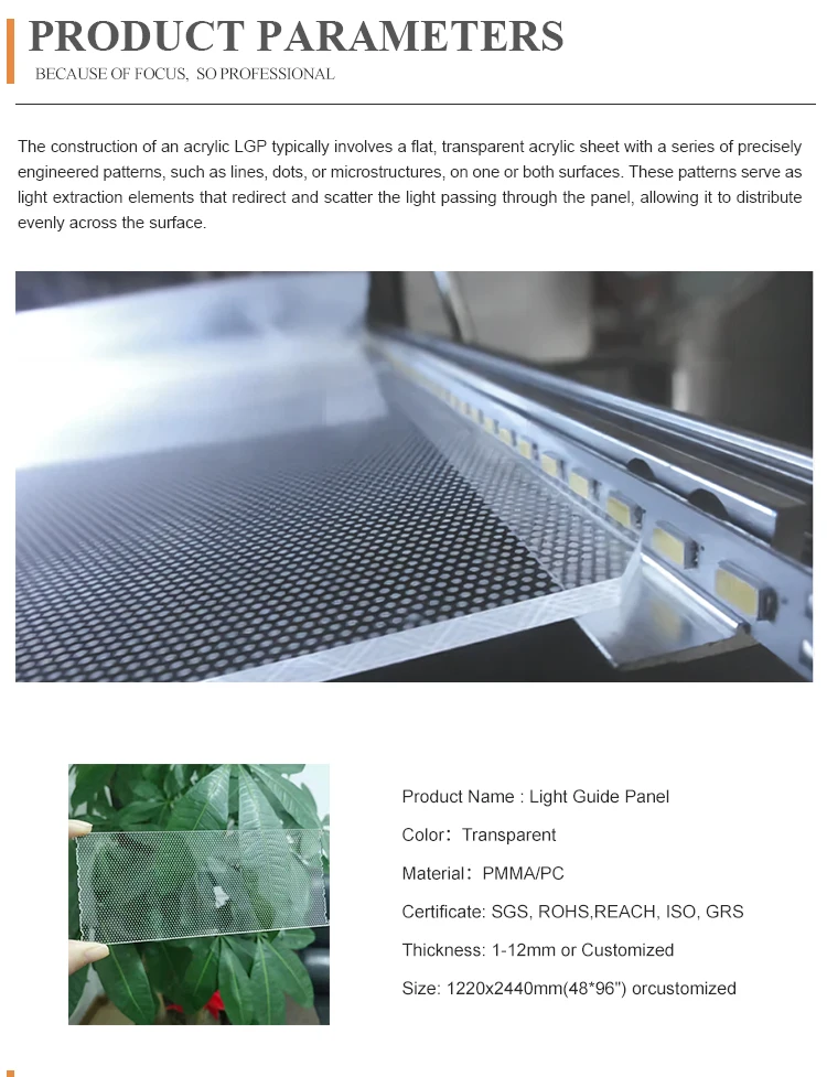 Reflective PC Diffusion Light Guide Plate Film Roll LGP