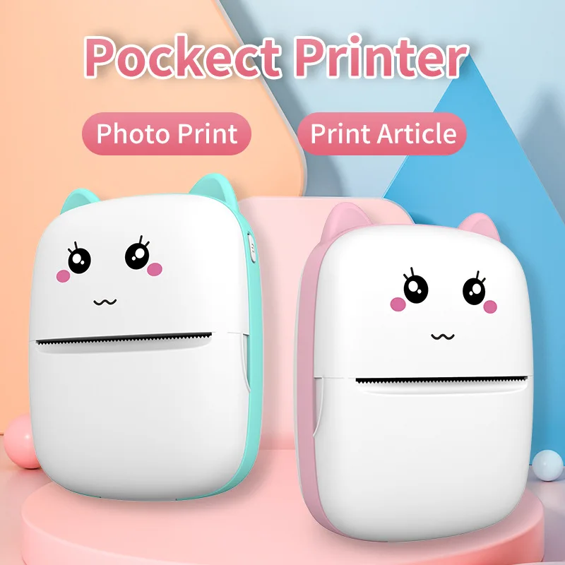 Hot Selling Wireless Portable Thermal Printer Mini Cat Print Photo ...