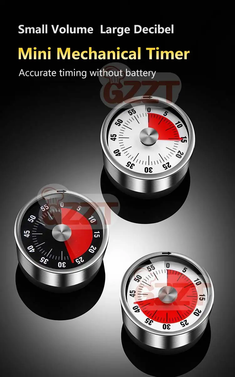 Stainless Steel Mechanical Timer - Reliable Time Reminder