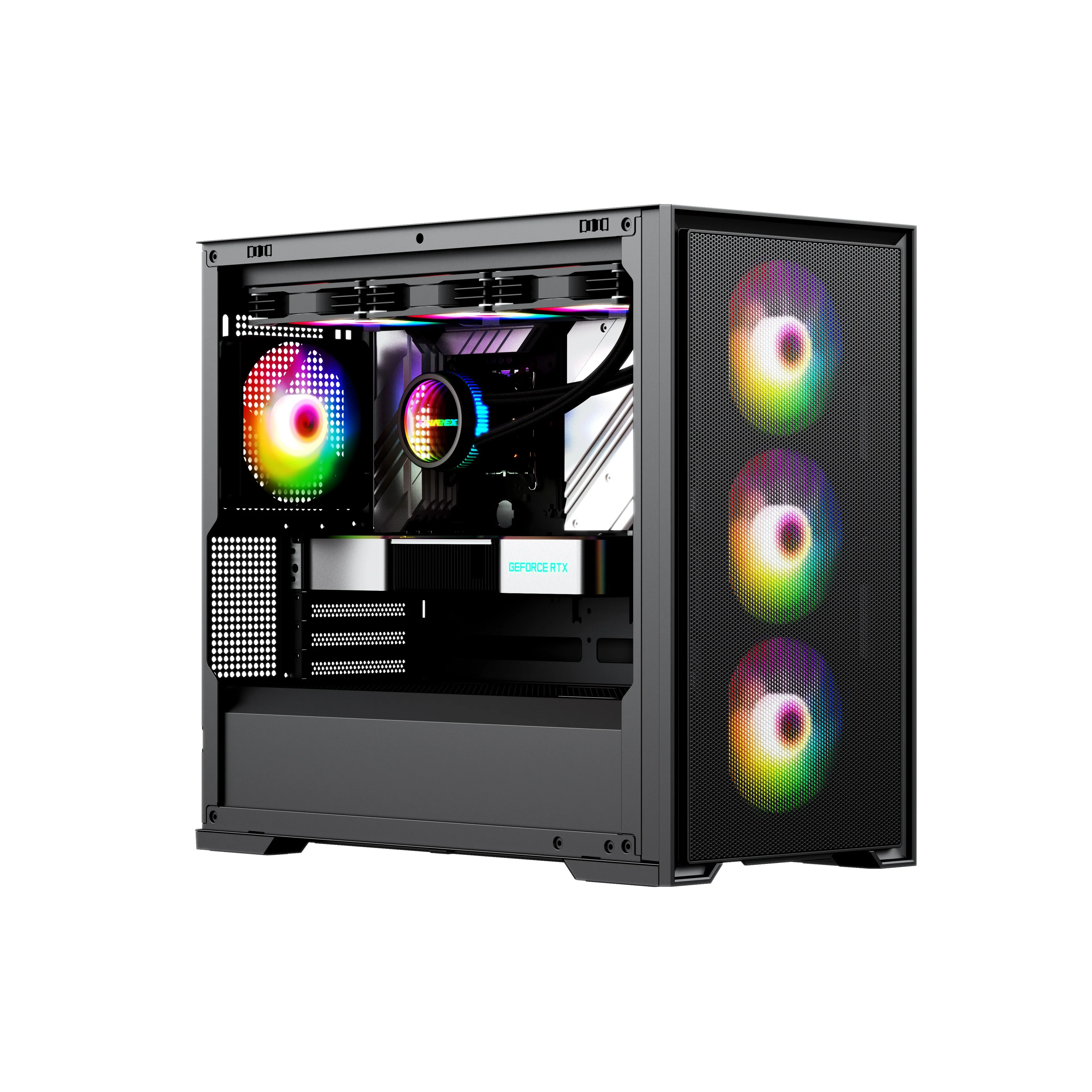 Tecnomall Pc Case Micro Atx Case Tempered Glass Gaming Computer Case pc ...