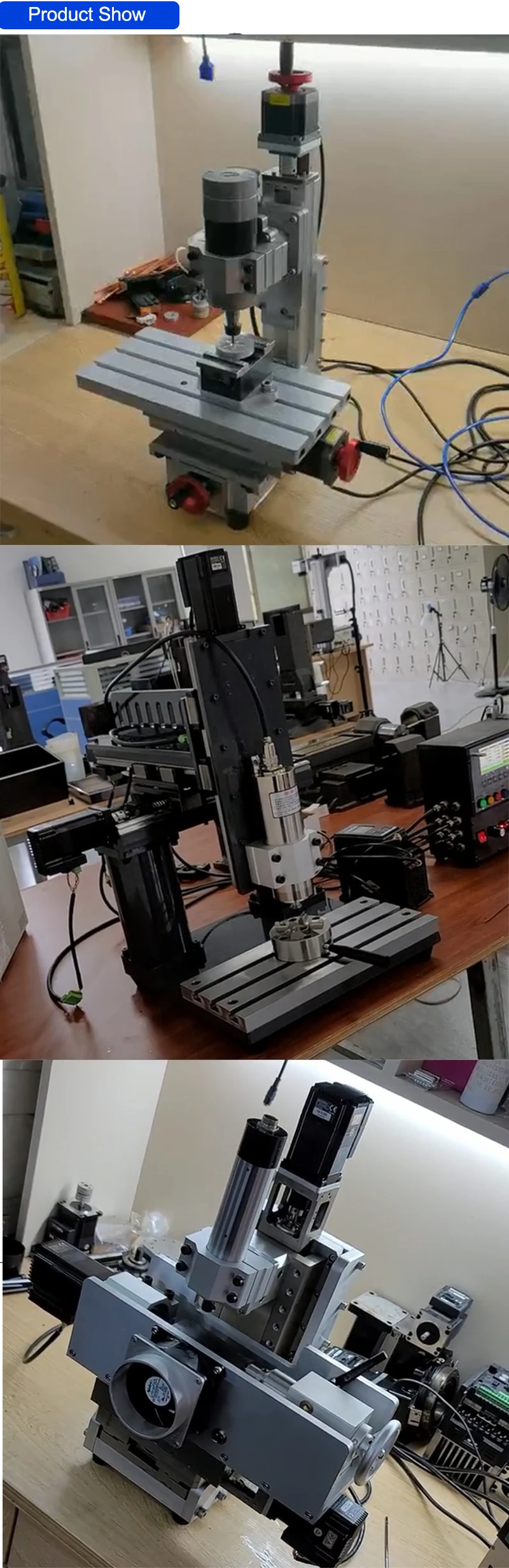 High Precision Steel 4 Axis Desktop Small Mini Cnc Router Metal Mould ...