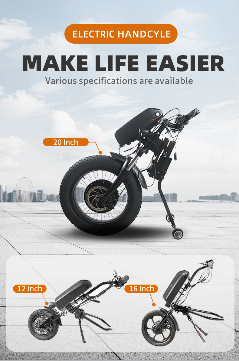 Hand Bike Electric Wheelchair Attachment - Heavy Duty Power