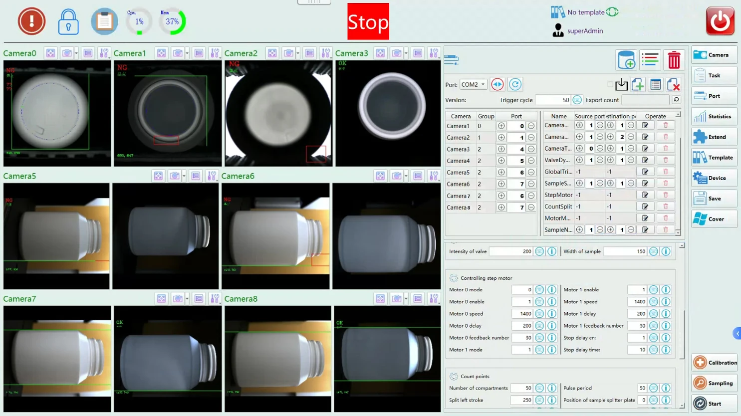 Transparent Pet Bottle Visual Inspection Equipment With Air Blowing ...