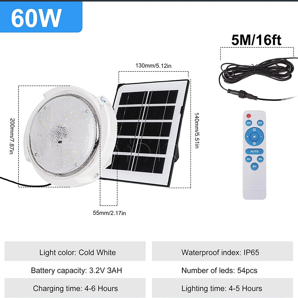 Waterproof Solar Remote Control Led Ceiling Lights For Living Room ...