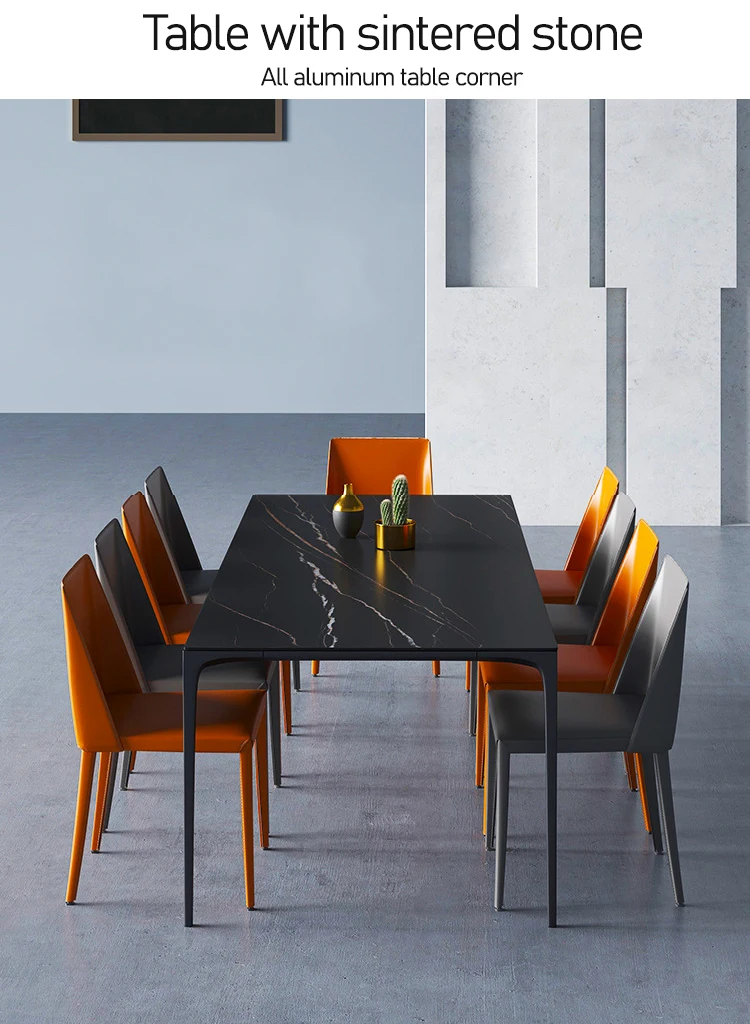 Modern Removable Furniture Dining Table - Luxury Sintered Stone