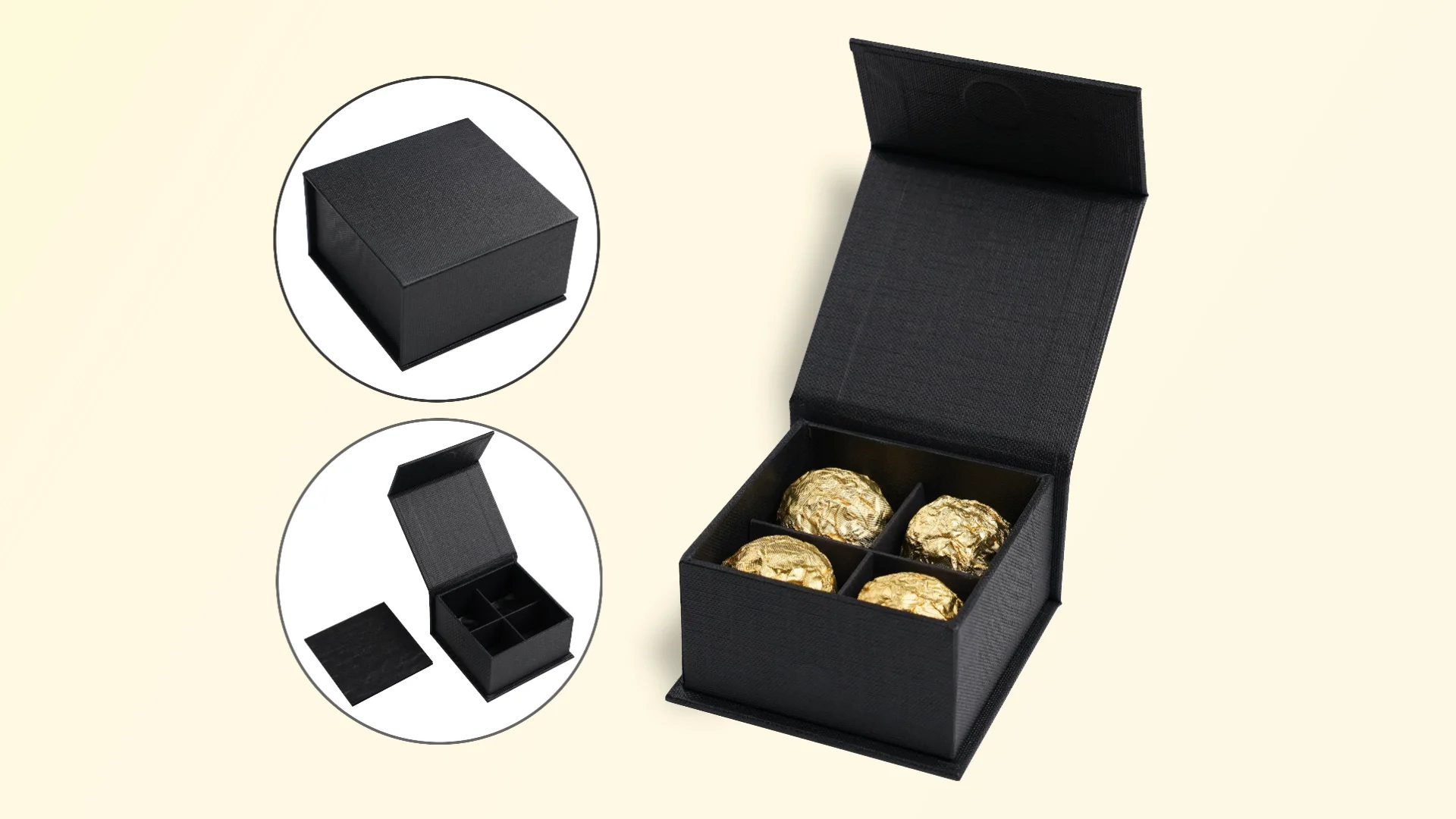 Stock Wholesale Luxury Black Chocolate Candy Packaging Gift Paper ...