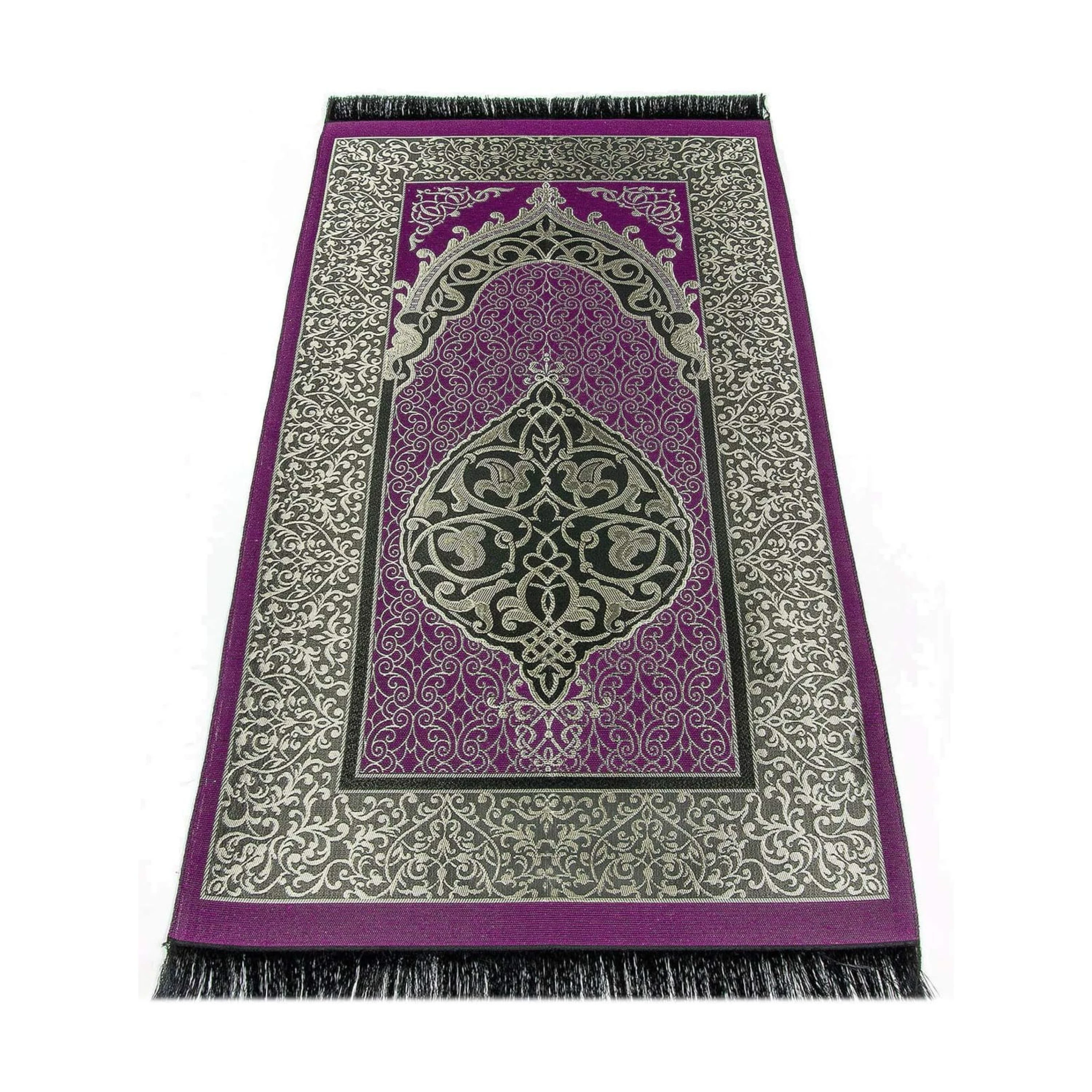 Skymoving New Custom Purple Traditional Thick Sejadah Prayer Carpet ...