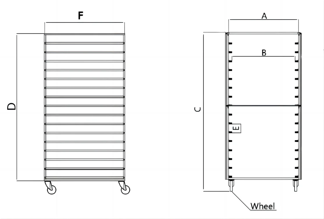 6/9/15/16/30 Layers Bakery Tray Rack Trolley - Durable & Versatile