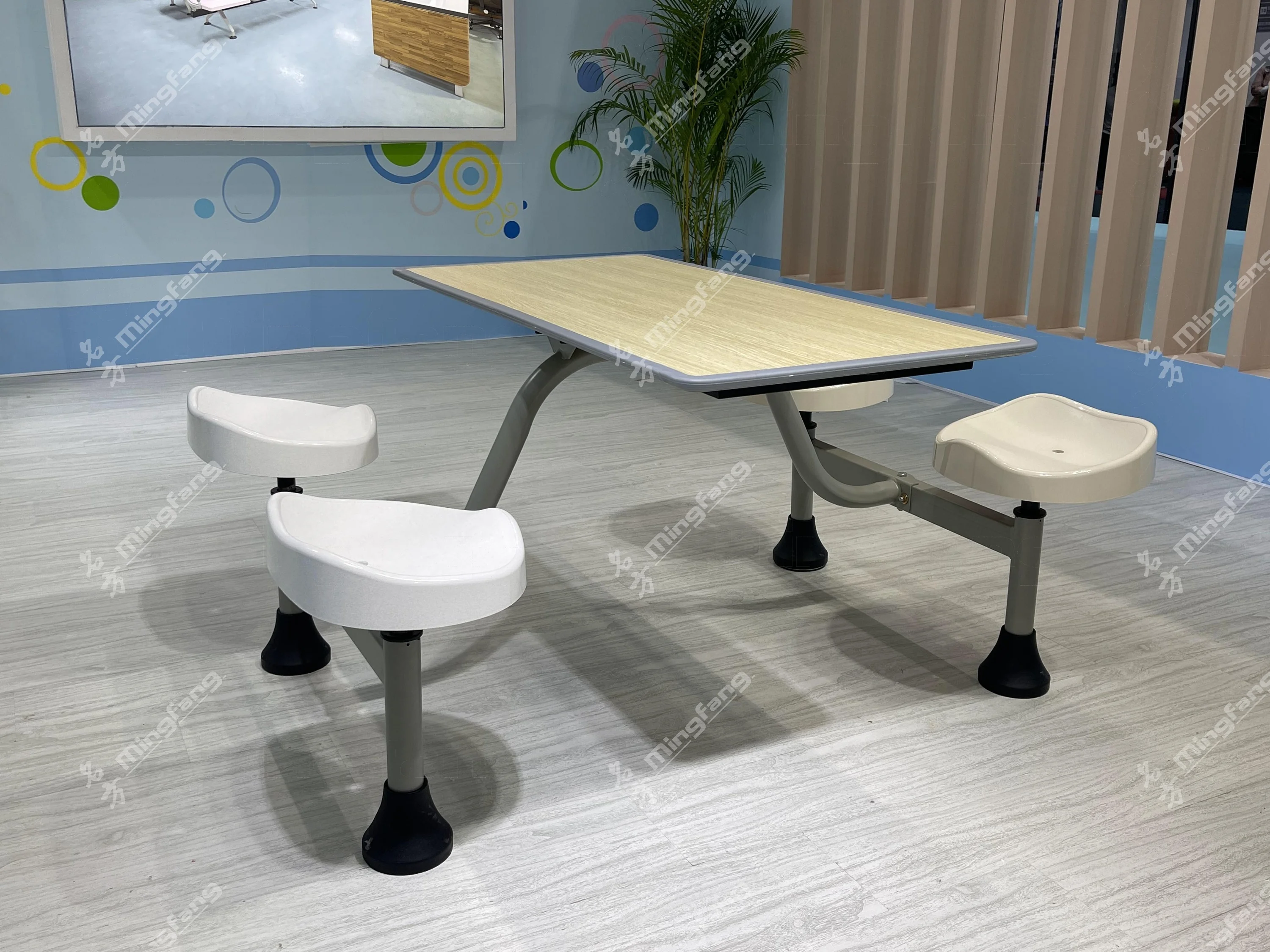 Factory Wholesale Modern Dining Table School Conjoined Canteen Table ...