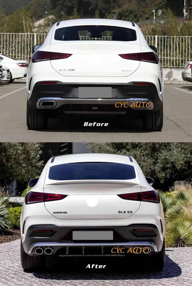 Gle53 C167 Body Kit Rear Bumper Diffuser Parts For Mercedes Benz Gle ...