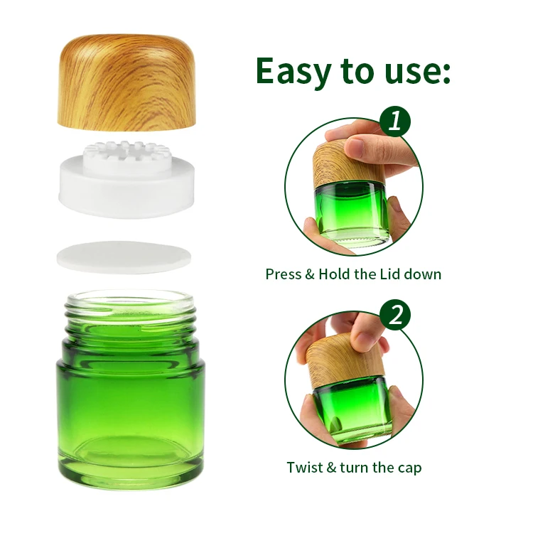 Custom Child Proof Resistant Food Grade Glass Jar Bottle Concentrate ...