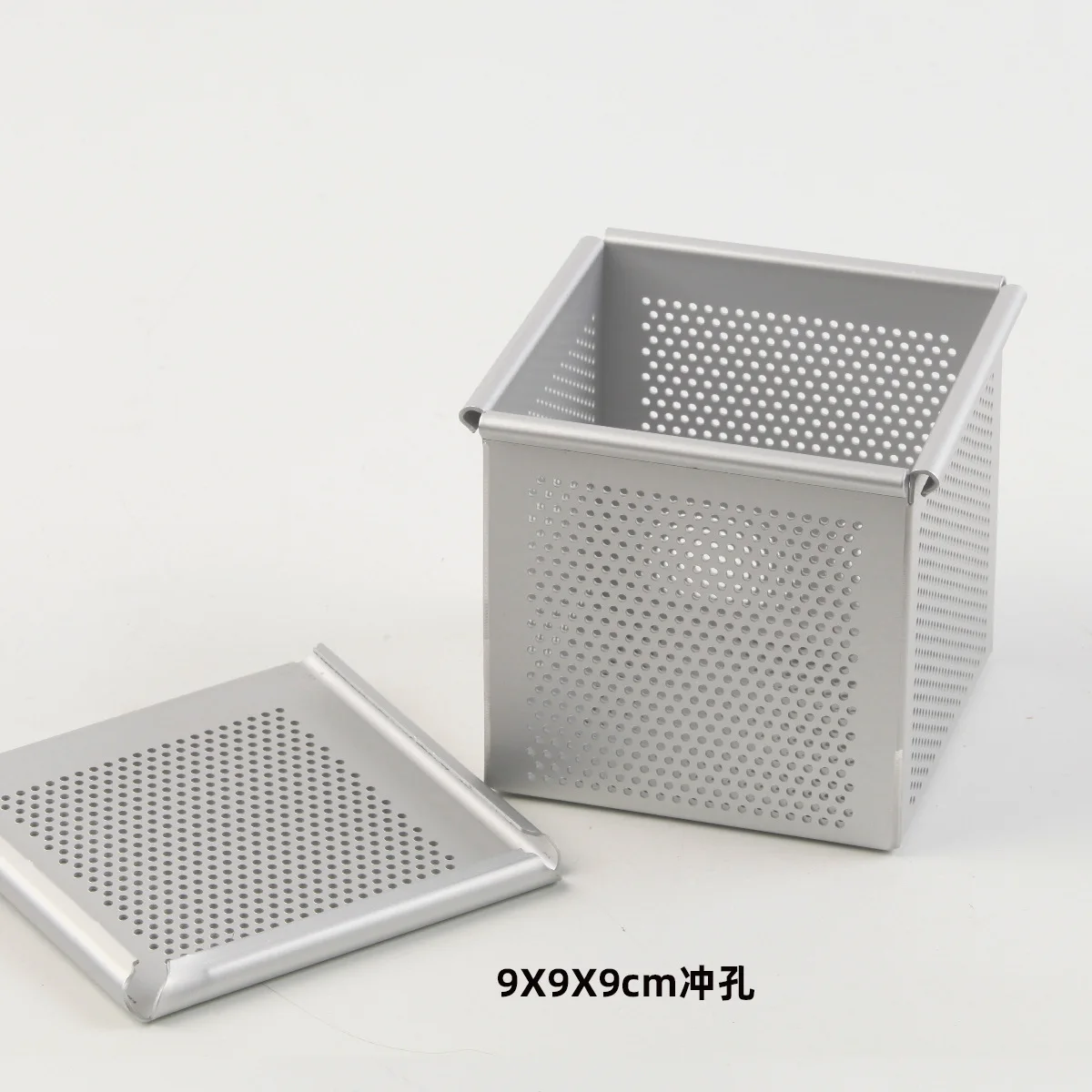 Custom Size Aluminum Perforated Square Loaf Bread Mold Pan