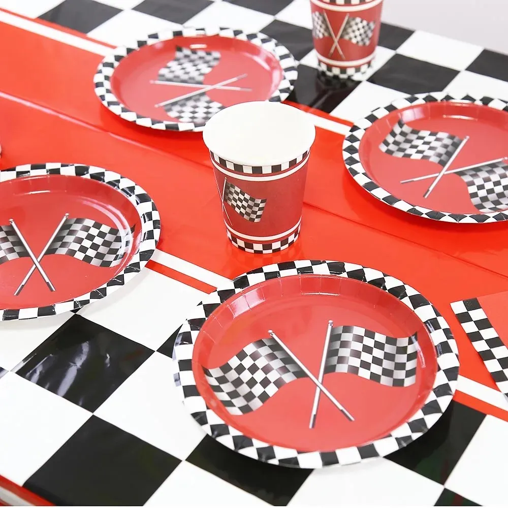 Racing Car Themed Party Pack Disposable Tableware Set For Boys ...