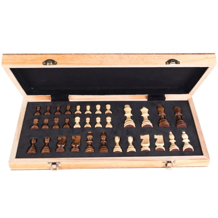 Super Sale Wooden Folding Portable Chess Board Indoor Game Chess Set ...